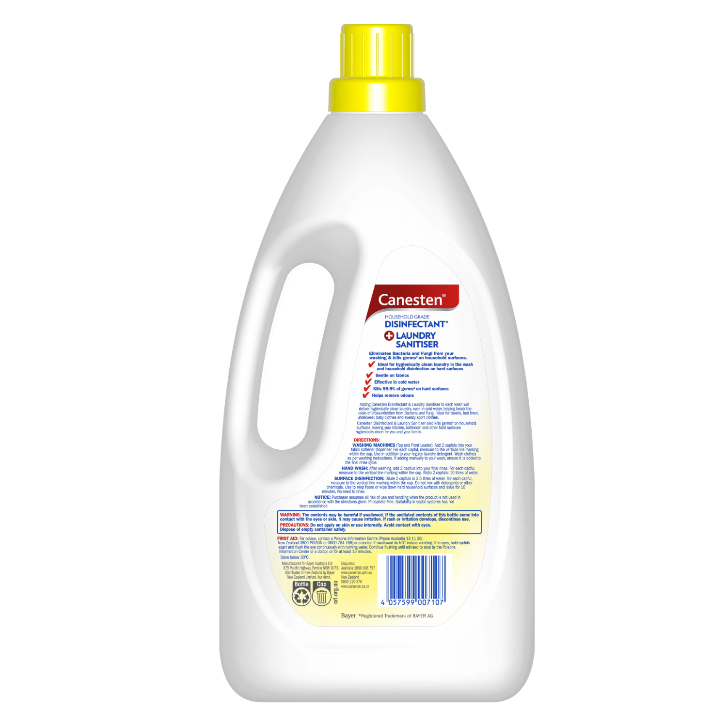 Canesten Household Grade Disinfectant & Laundry Sanitiser Lemon ...
